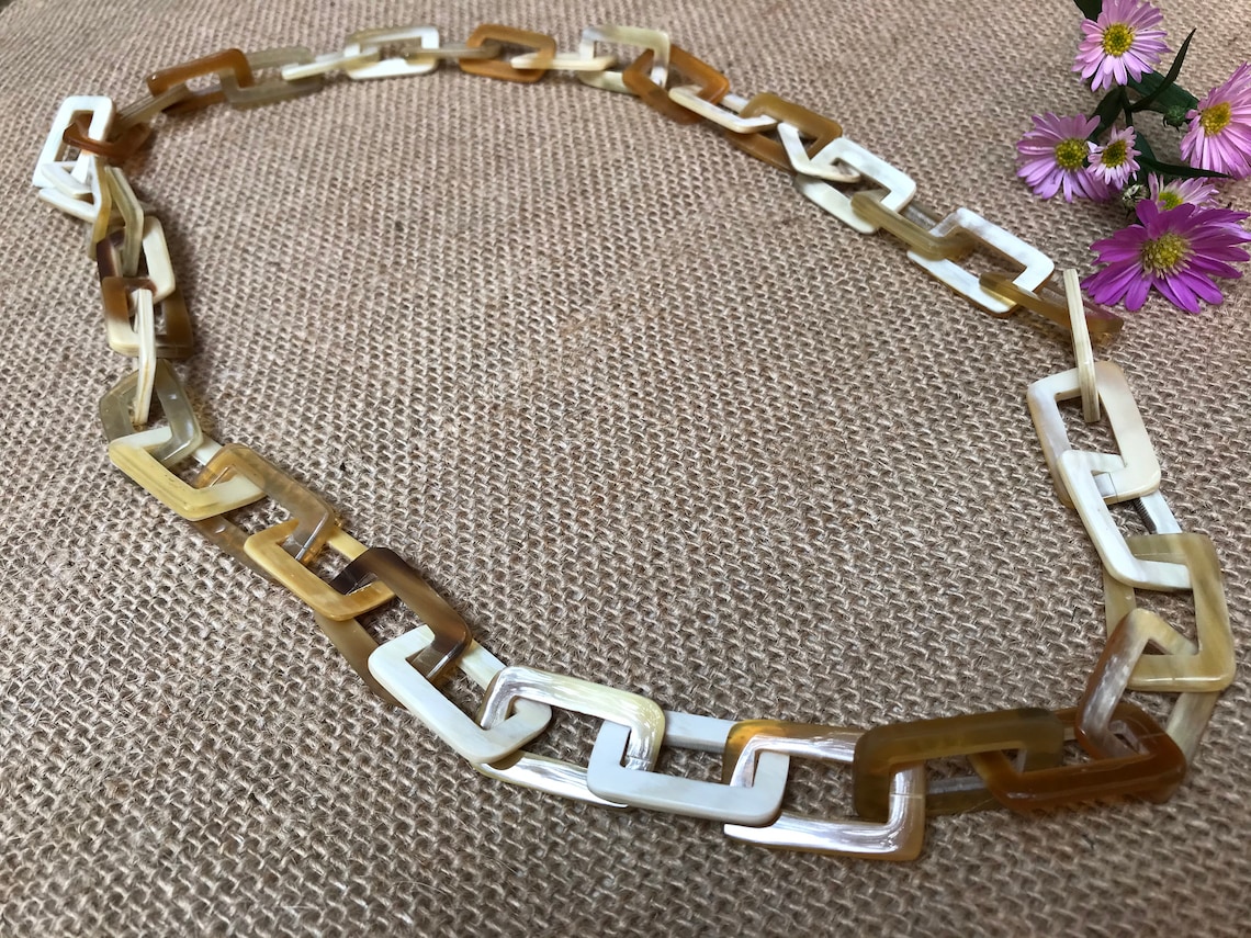 Buffalo Horn Chain Necklace Chunky Necklace Chunky Chain | Etsy