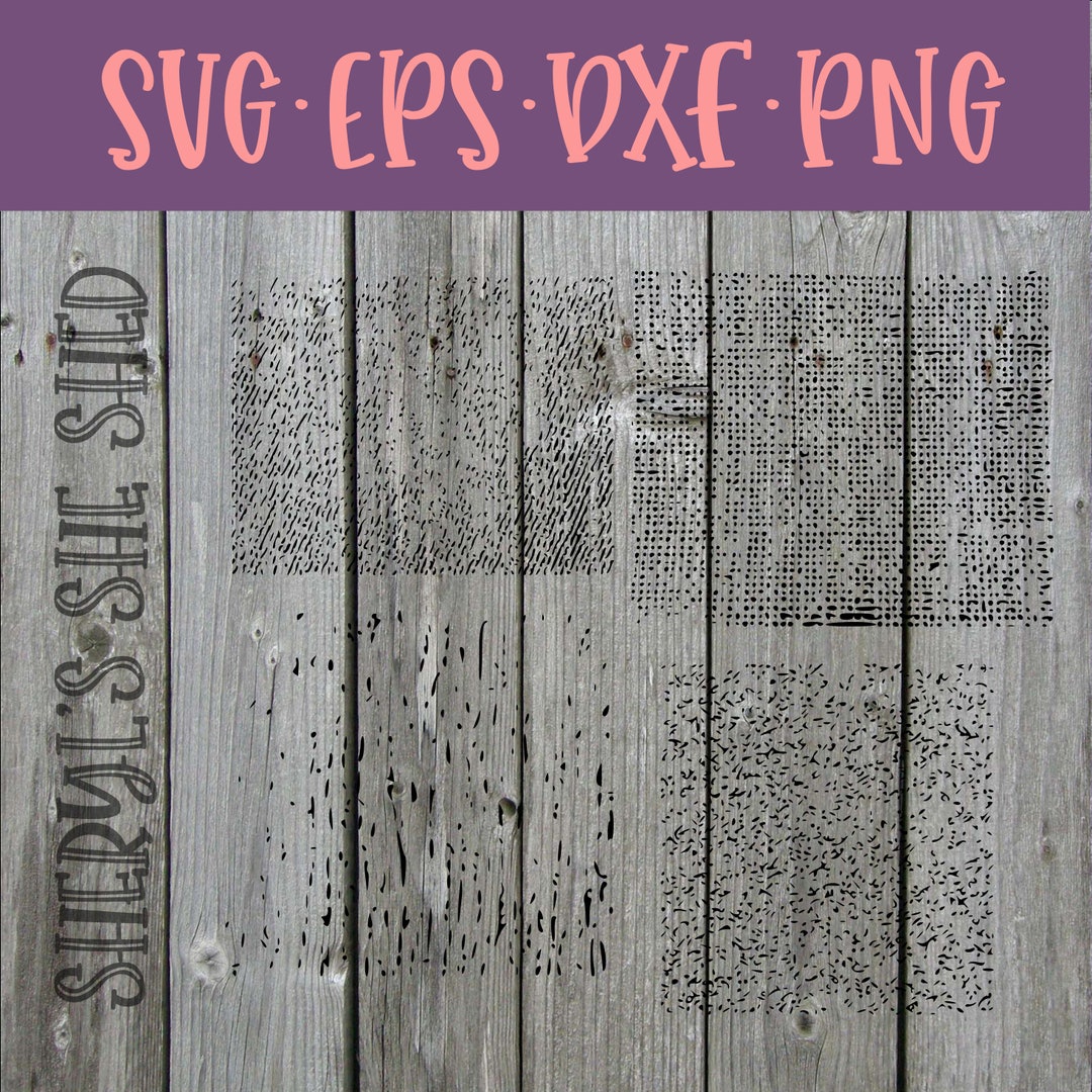 Cuatro texturas Grunge SVG eps PNG dxf archivos de corte digital Cricut ...