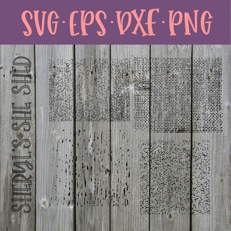 Four Grunge Textures SVG Eps PNG Dxf Digital Cut Files Cricut | Etsy