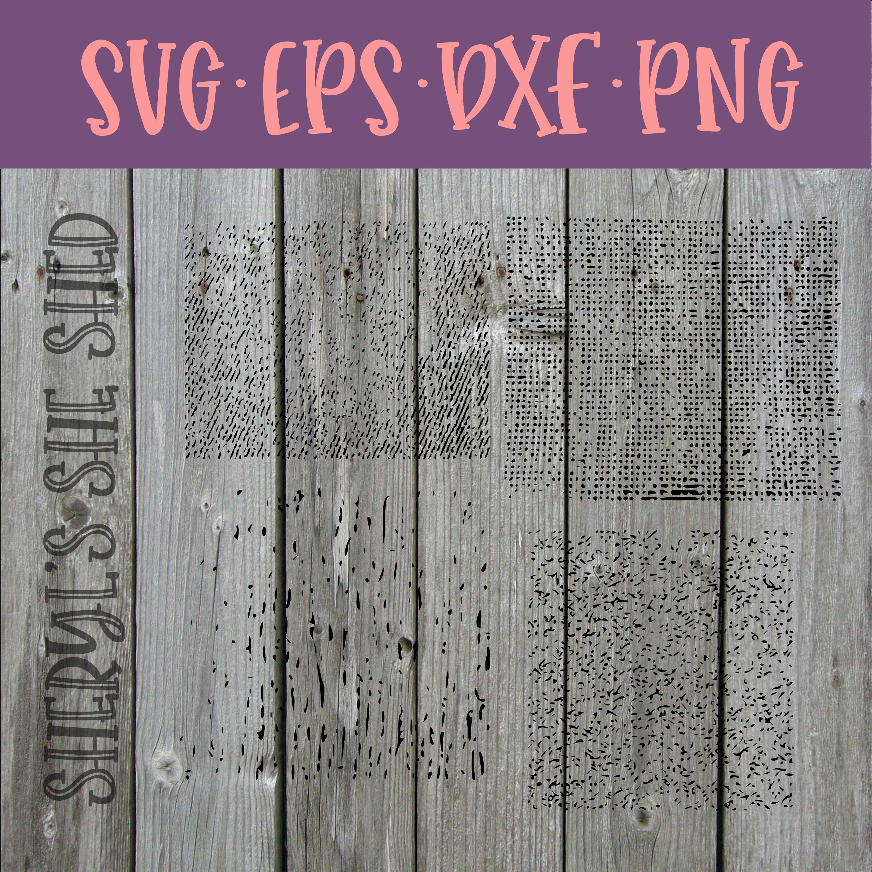 Four Grunge Textures SVG Eps PNG Dxf Digital Cut Files Cricut - Etsy