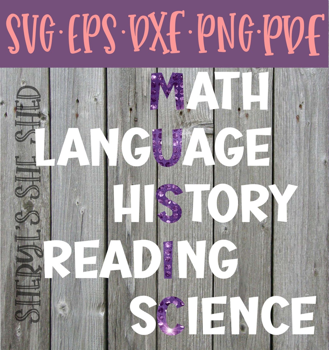 Learn Through Music With Math Language History Reading Science SVG Png ...