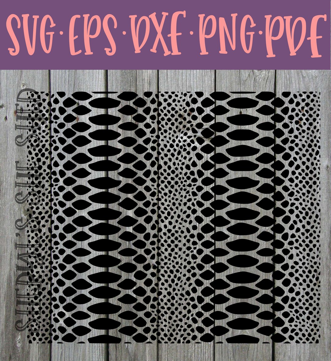 Basic Snake Skin Design for Cutting Machines SVG Eps PNG Dxf PDF ...