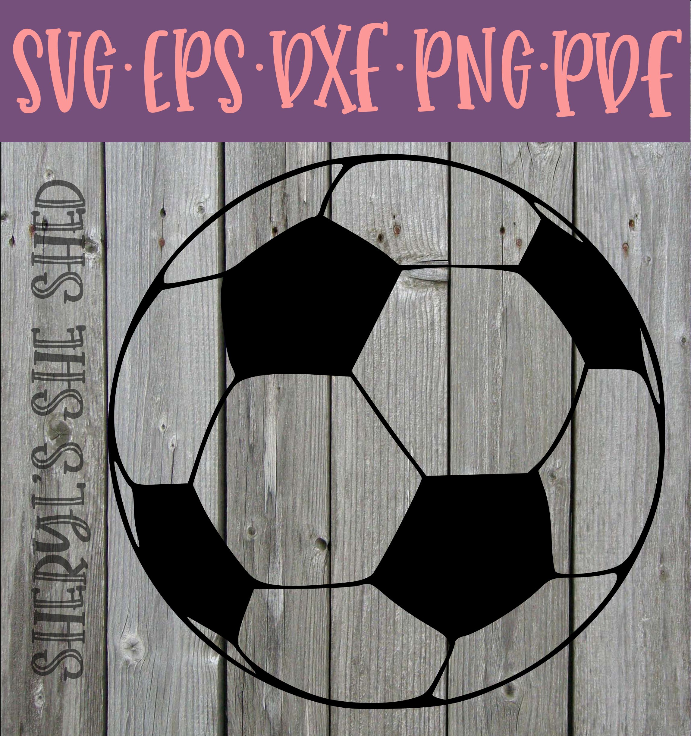 Soccer Ball Design Sports Printable SVG Eps PNG Dxf PDF - Etsy