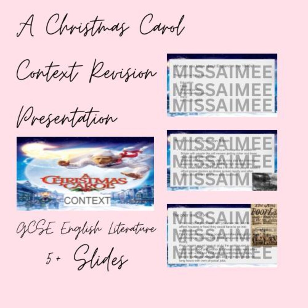 A Christmas Carol - GCSE English Literature - Context Revision ...