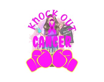 Knock Out Breast Cancer Svg - Etsy