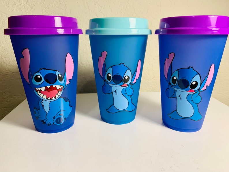 Stitch Inspired Color Changing Cup or Clear Tumbler With Name | Etsy