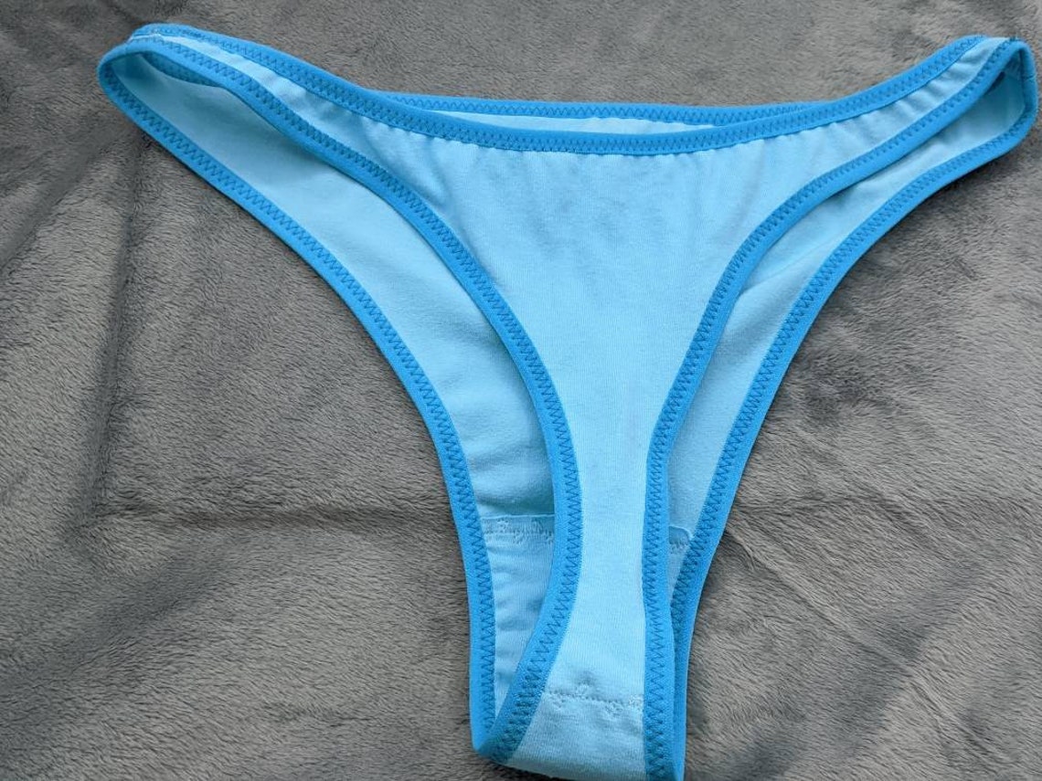 Sky Blue Thong Panties Xxs 4x Etsy
