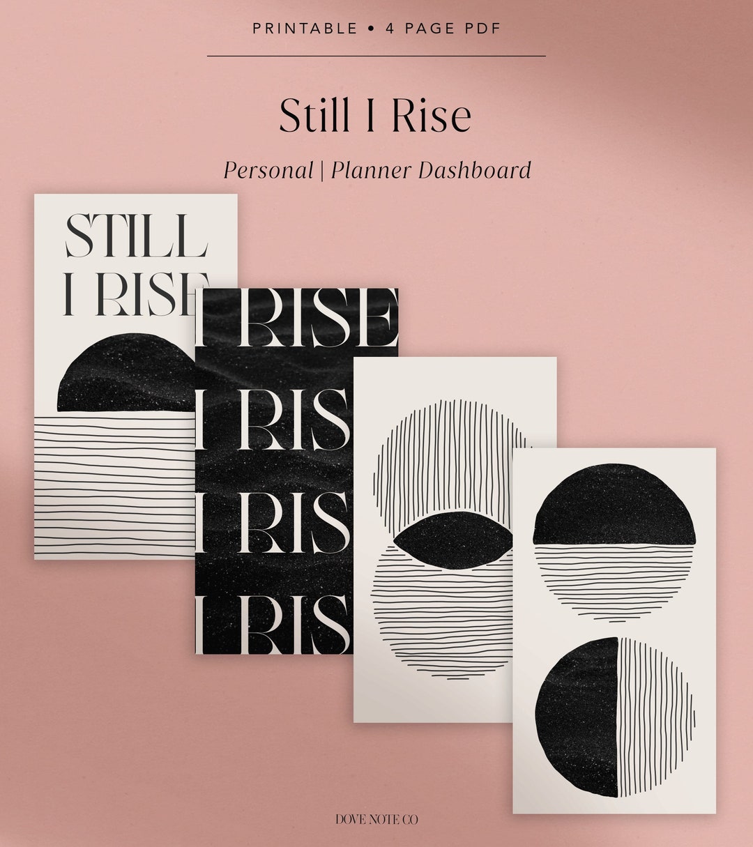 PERSONAL Still I Rise Planner Dashboard Set Printable Planner Dashboard ...