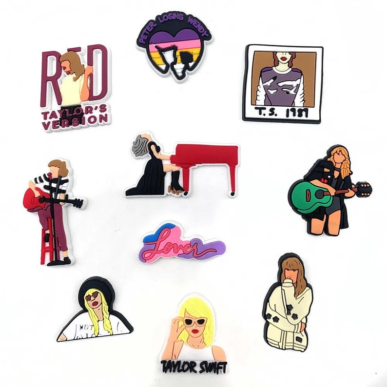 10 Taylor Swift Shoe Charms Croc Accessories Swiftie - Etsy Australia