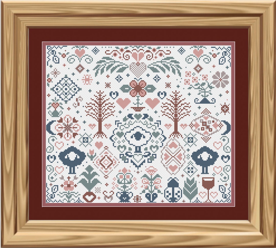 Three Sheep Cross Stitch Sampler Pattern (PDF File Only) - Etsy