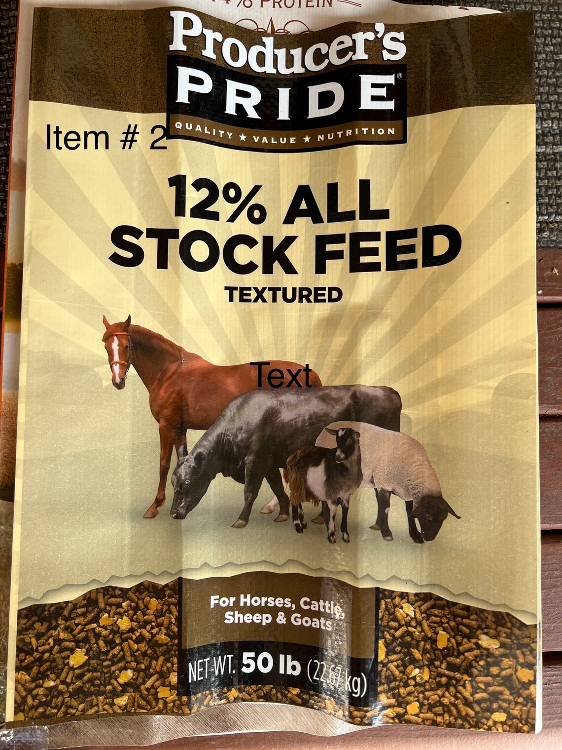 Upcycle Farm Feed Bag Tote With Cloth Handles Cow, Horse, Chicken, Farm ...
