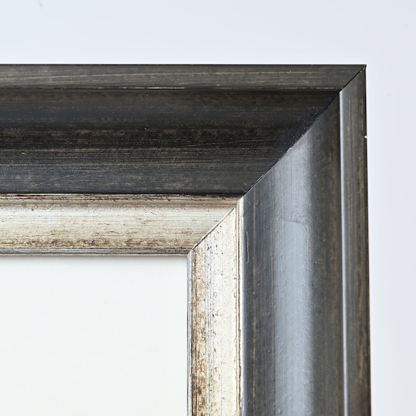 Black Silver Frame - Etsy