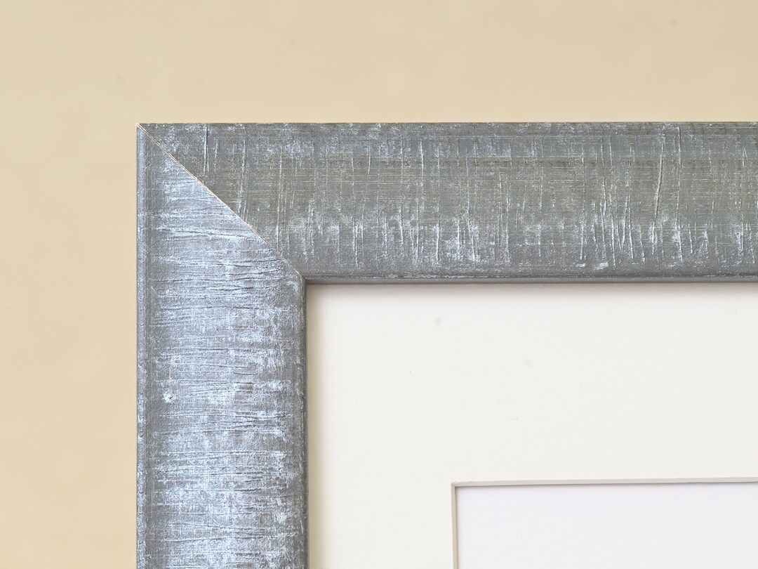 Distressed Storm Gray Stain With Hand Finished Silver Leaf Accents ...