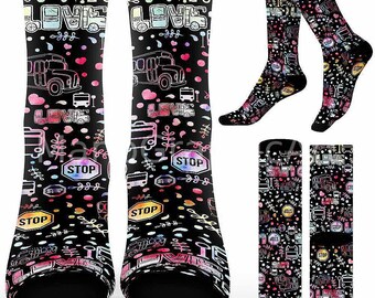 School Bus Socks - Etsy