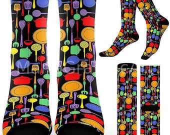 Lunch Lady Socks - Etsy