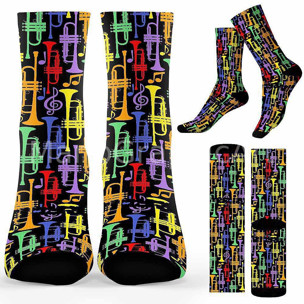 Trumpet Trumpeter Jazz Socks. Soft Socks Colorful Pattern - Etsy