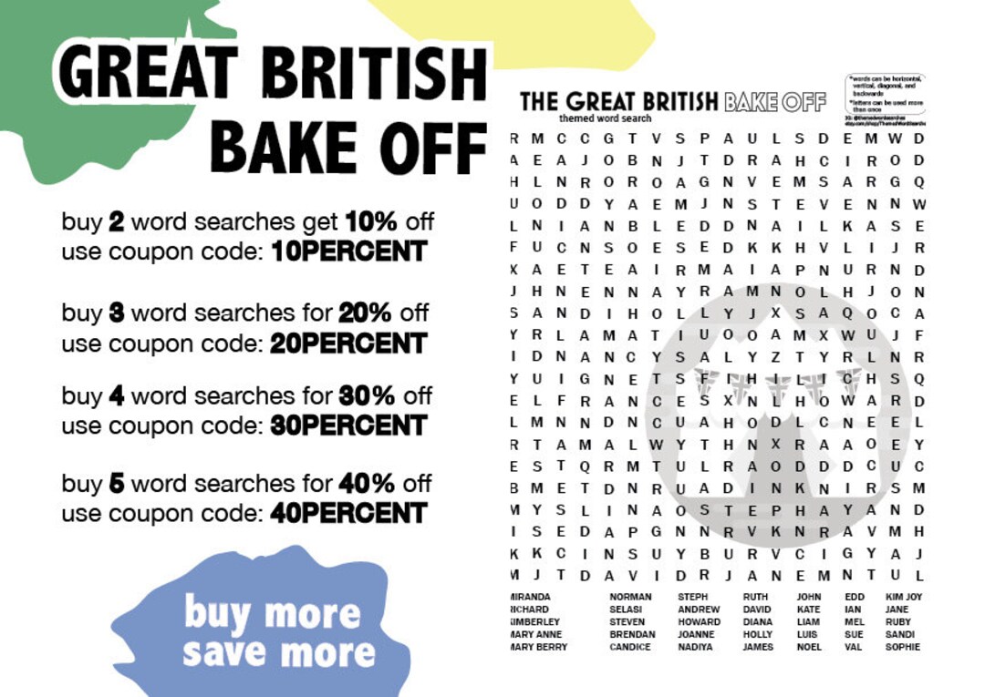 Great British Bake Off Inspired Word Search Instant Digital Etsy great-british-bake-off-inspired-word-search-instant-digital-etsy
