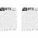 BTS Inspired Word Searches 2 Pack - Set of 2 Different Word Searches ...