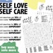 Self Love and Self Care Inspired Word Search Set of 2! - Instant ...