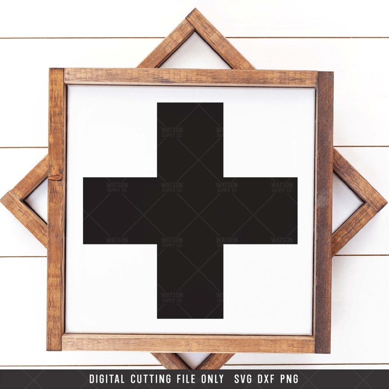 Swiss Cross SVG PNG DXF Digital Cut File, Scandinavian, Nordic, Home ...