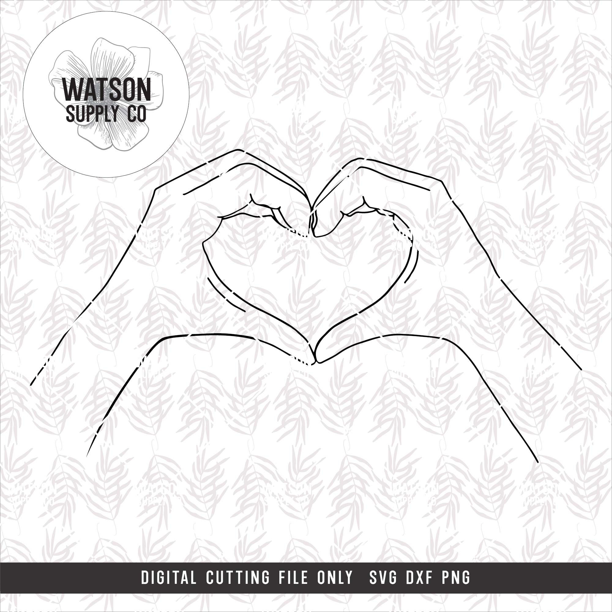 Hand Heart SVG PNG DXF Digital Cut File Heart Hands Love I - Etsy Canada