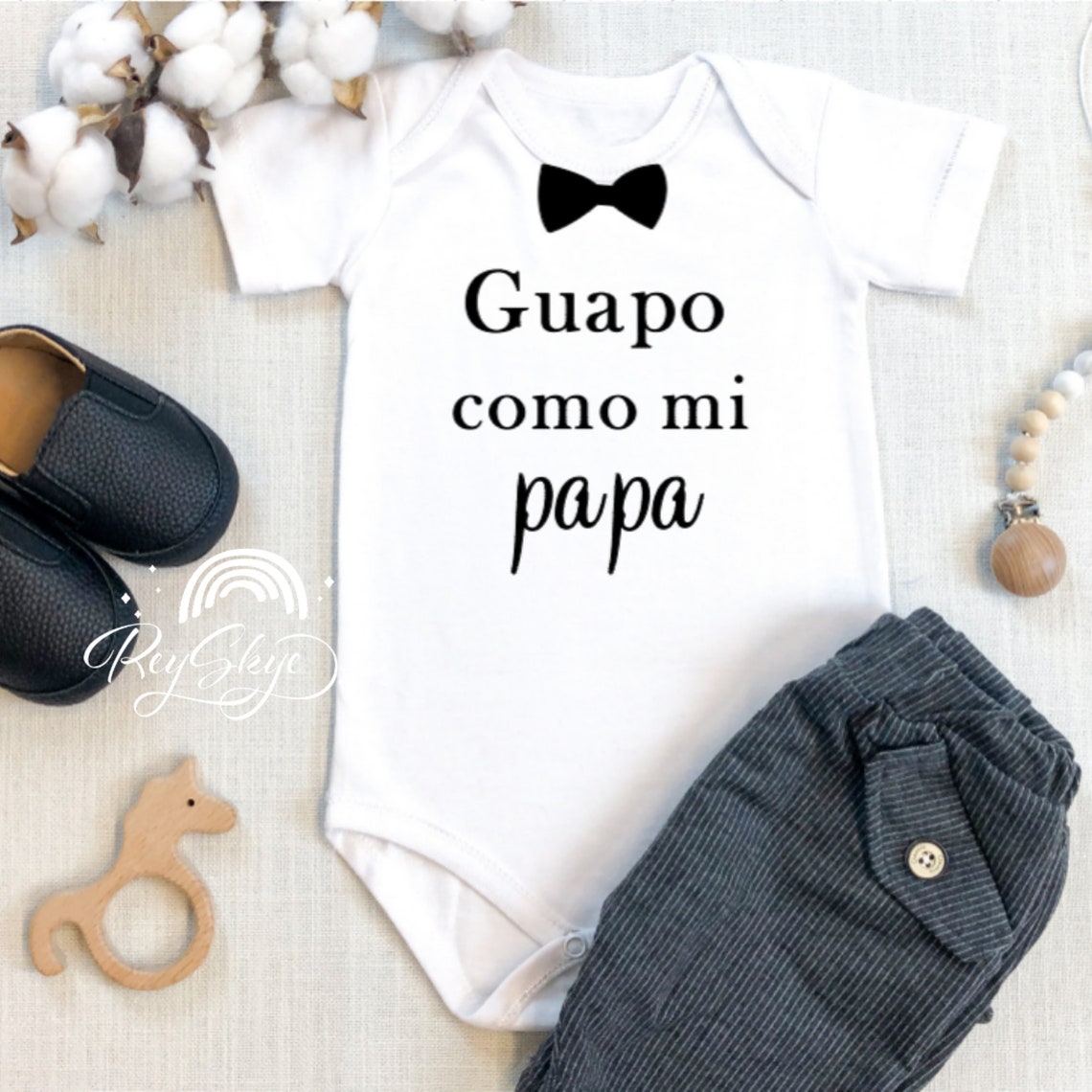 Baby Onesie Spanish , Guapo Como Mi Papa , Bilingual Spanish- English ...