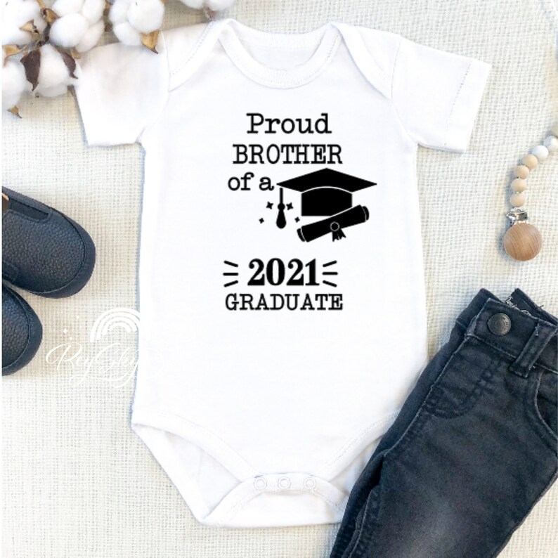 Proud Brother of a 2021 Graduate, Baby Bodysuit, 2021 Graduation ...