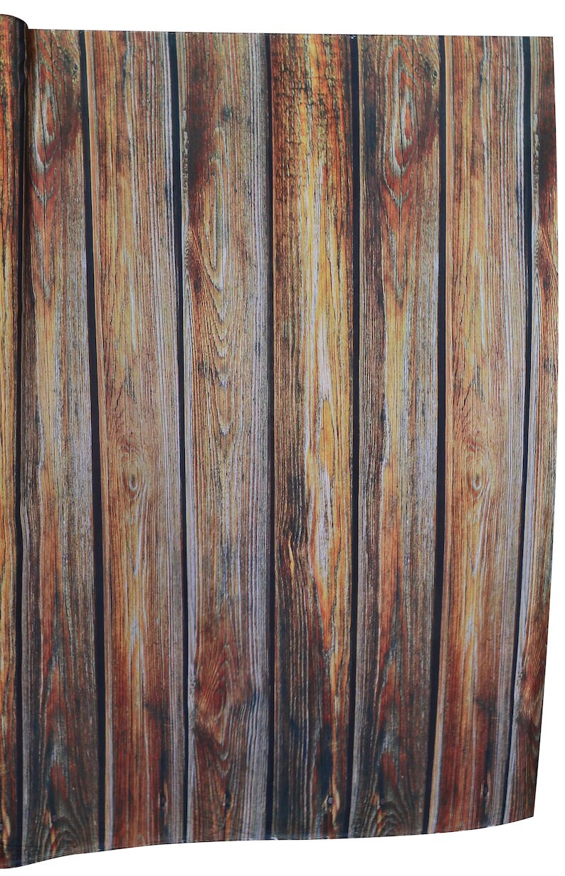 Off-cut Wood Slat Cabin Print Fabric - Rustic and Warm Textile for ...