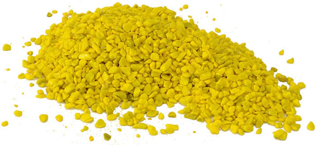 Yellow Coloured Nuggets - 6-8mm - 1kg Pack - Versatile Decorative ...