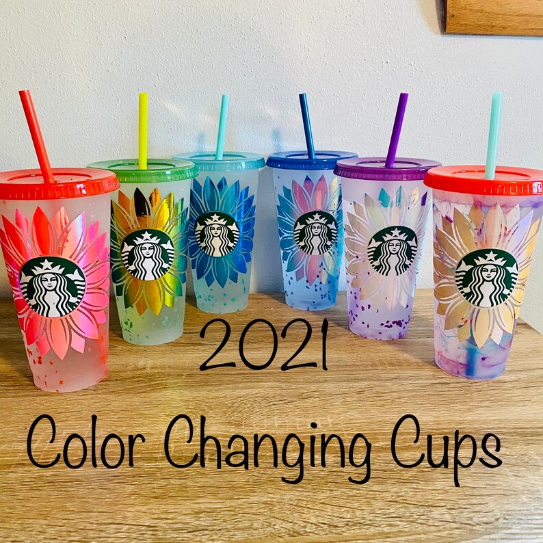 Personalized Color Changing Confetti Starbucks Reusable Cup - Etsy