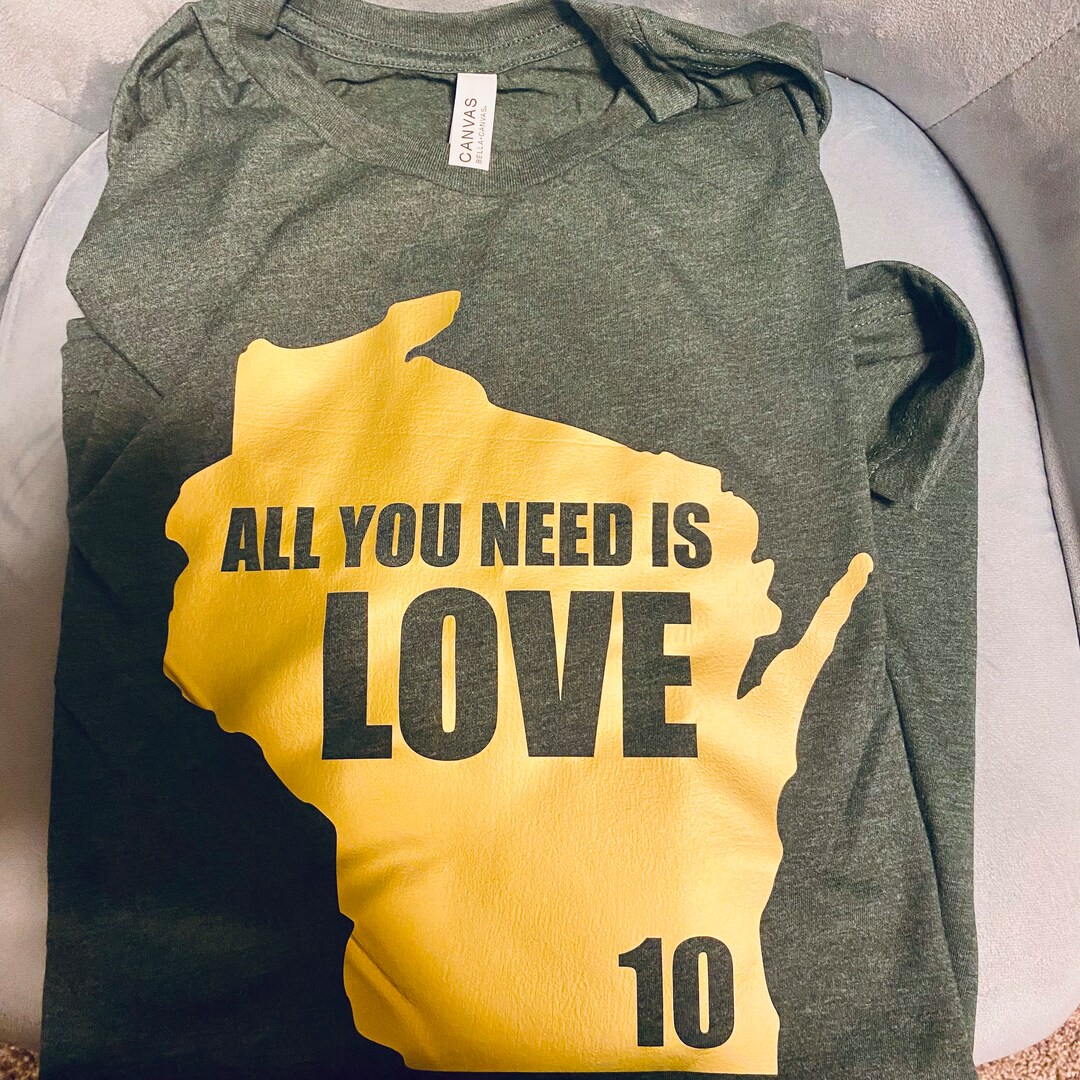 All You Need is Love Packers T-shirt or Hoodie - Graphic Tee or Hoodie ...