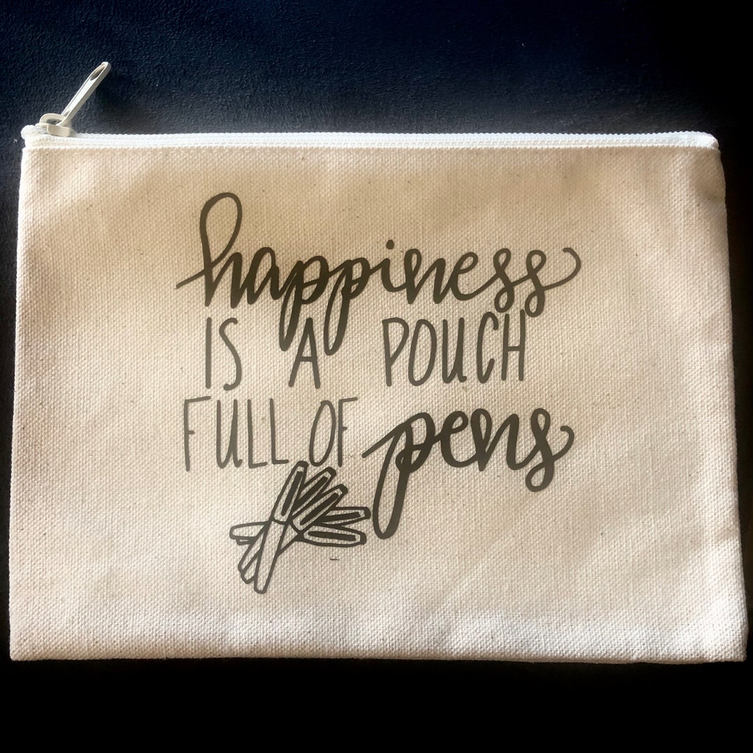 Customizable Canvas Pouch - Pencil Pouch, Gift, Pen Bag, Cosmetic Bag ...