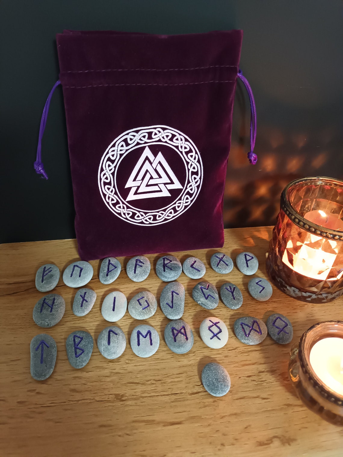 Elder Futhark Rune Set Handmade Mediterranean Stones Runes - Etsy