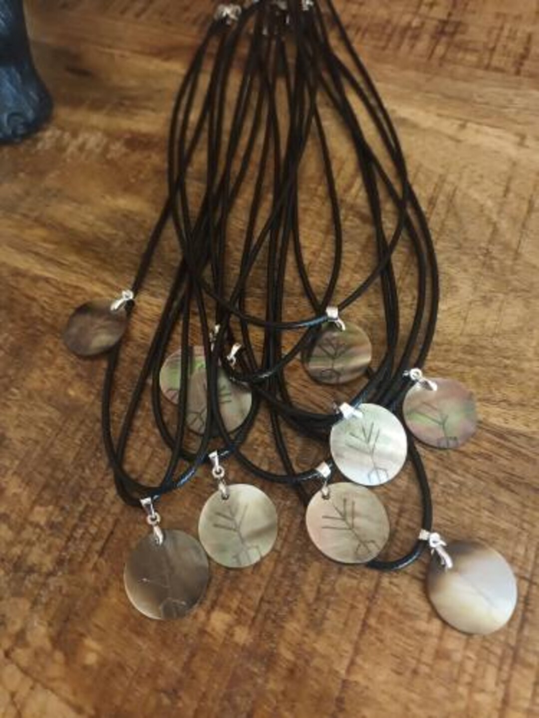 Bindrune Grounding and Energy Collector, Mother of Pearl Rune Necklace ...