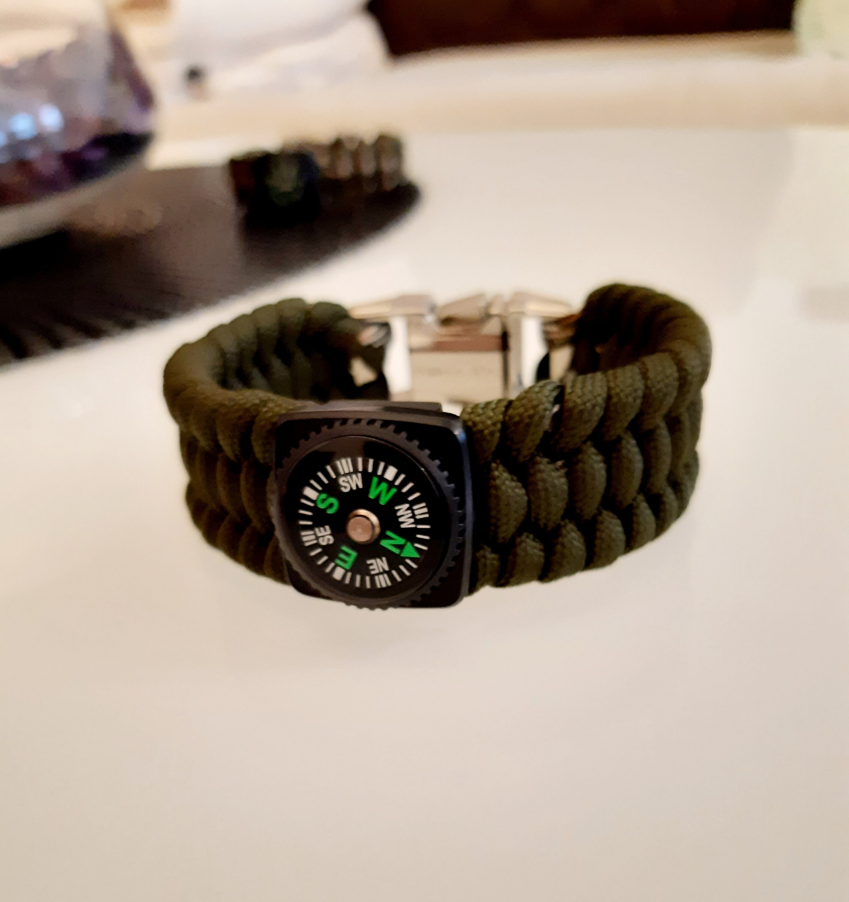 Compass Paracord Bracelet Military Style Bracelet Survival - Etsy