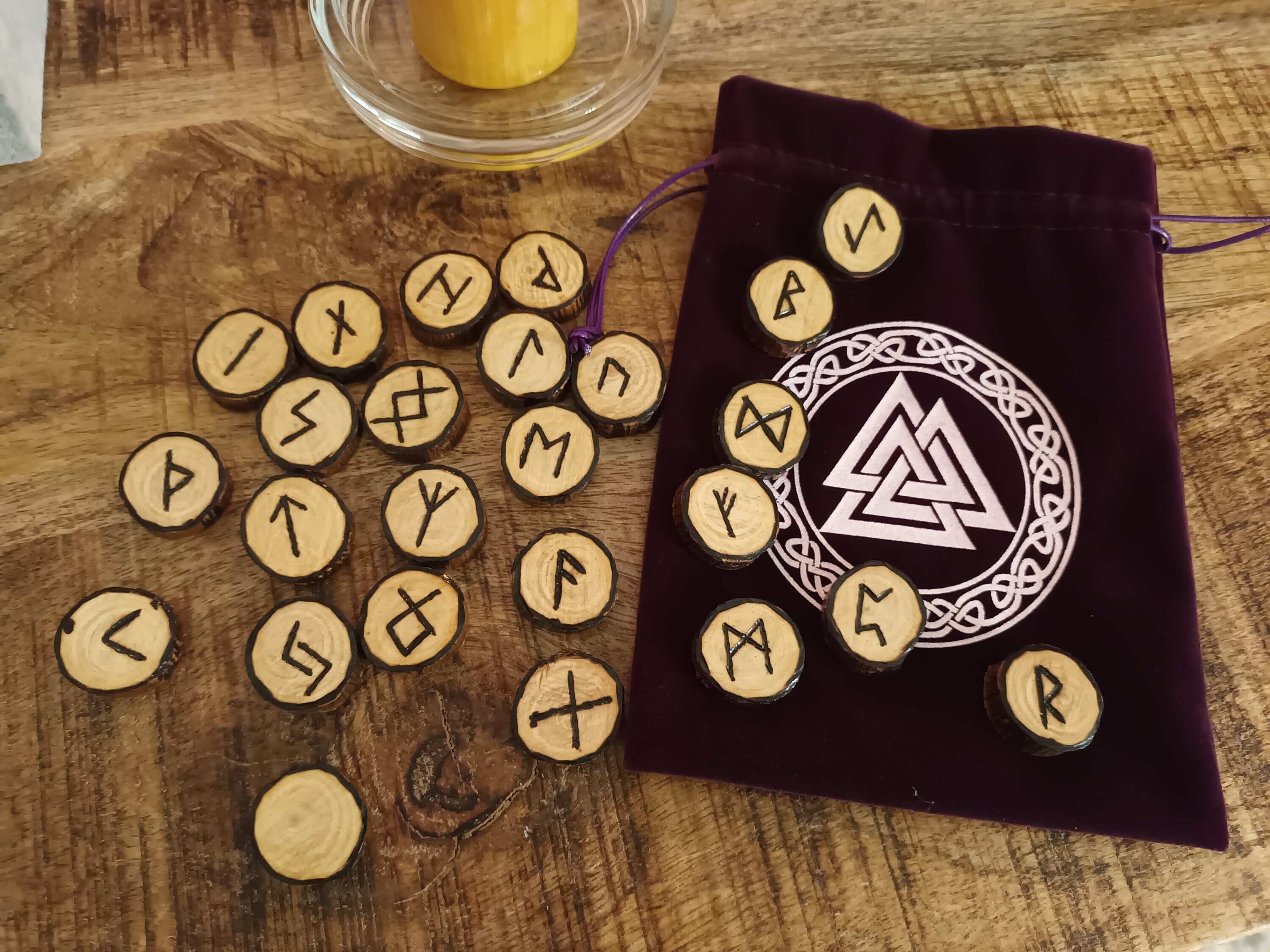 Elder Futhark Wooden Runes Handmade Wooden Runes Wood Burned - Etsy