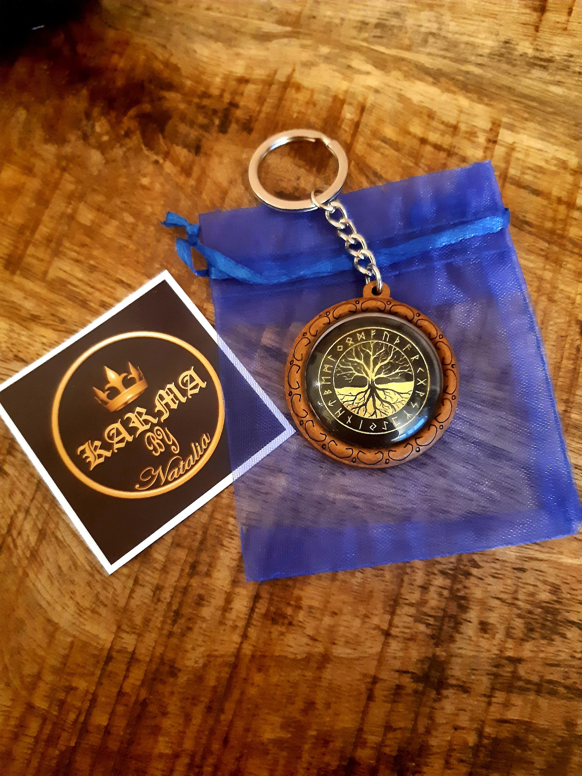 Handmade Viking Rune Keychain Nordic Runes Keyring Celtic - Etsy New ...