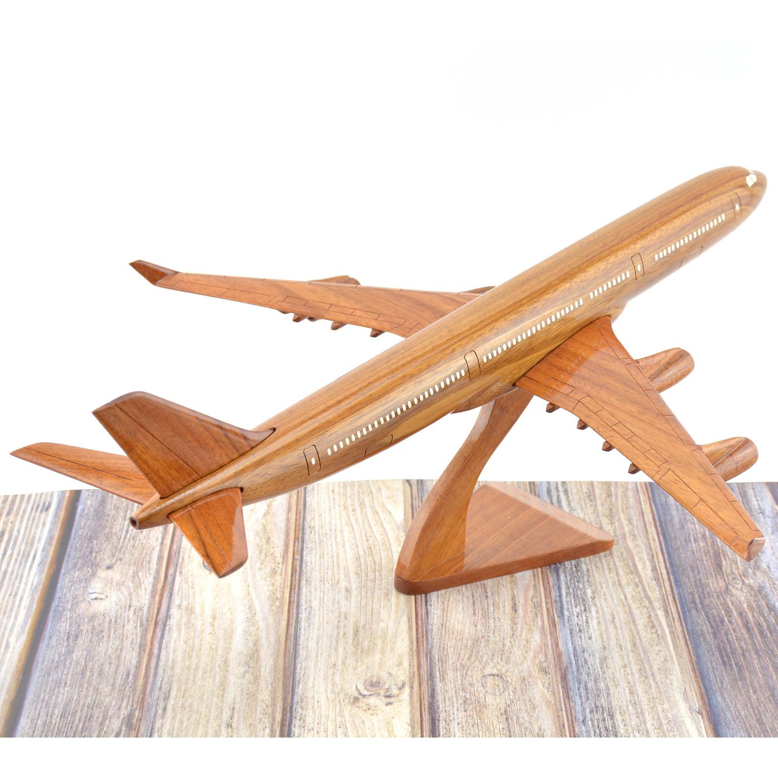 Airbus A340 Wooden Airplane Model Engraved A340 Model Best Gift for ...