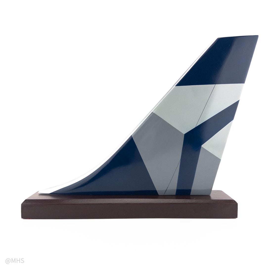 Delta's Centennial Airlines Aircraft Tail Flashes Fin Hand Carved and ...