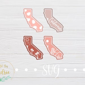 California Shaped SVG Set | Custom Personalized SVG | State | Desert ...