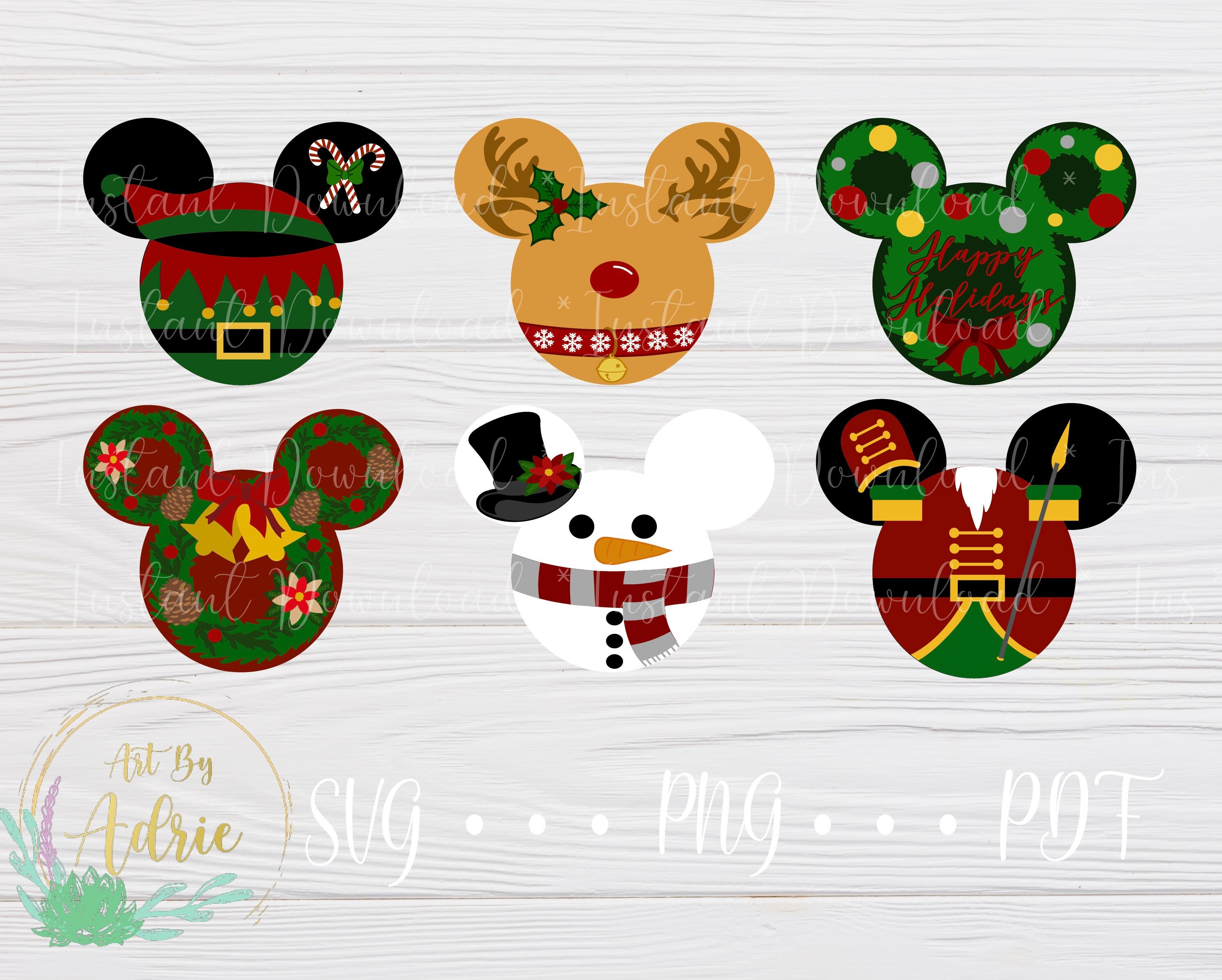 Mouse Shaped SVG Christmas Collection 2022 Digital - Etsy