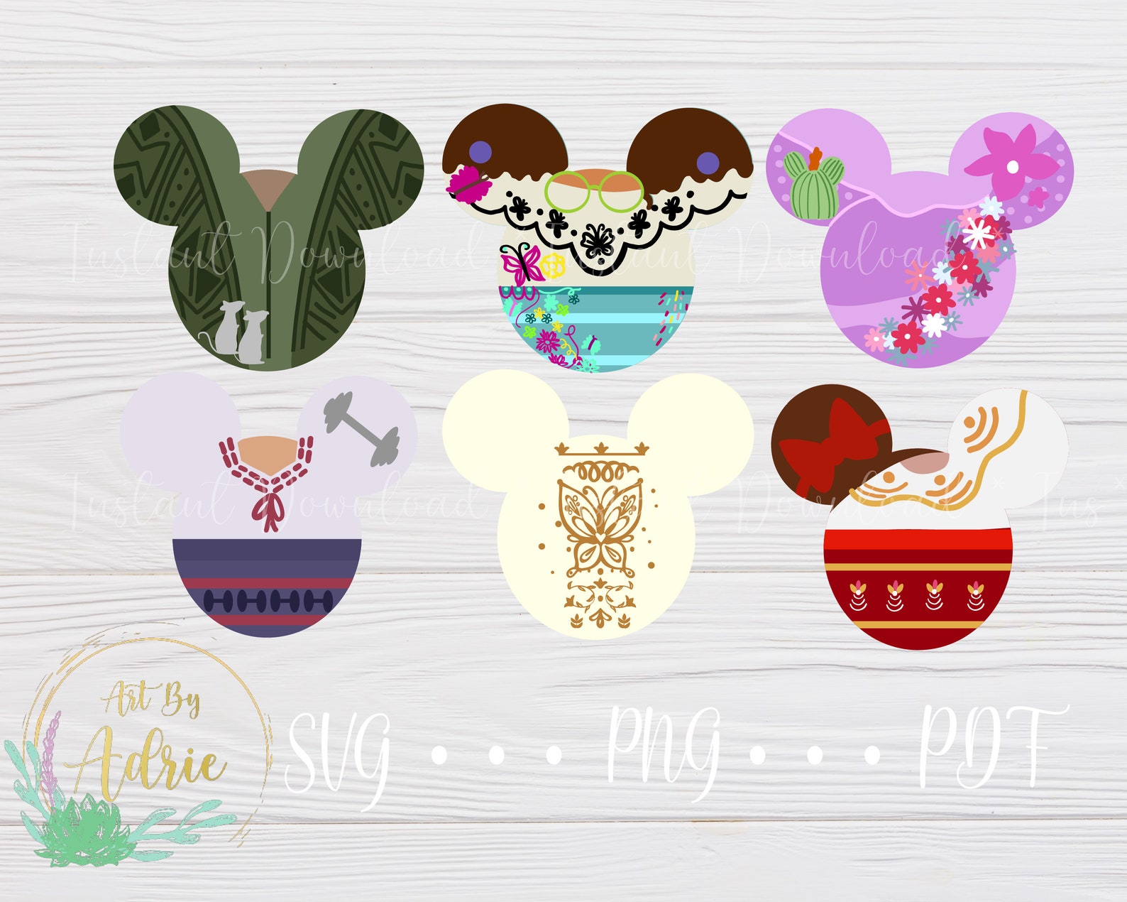 Mouse Shaped SVG Set Colombia Inspired Collection Digital | Etsy