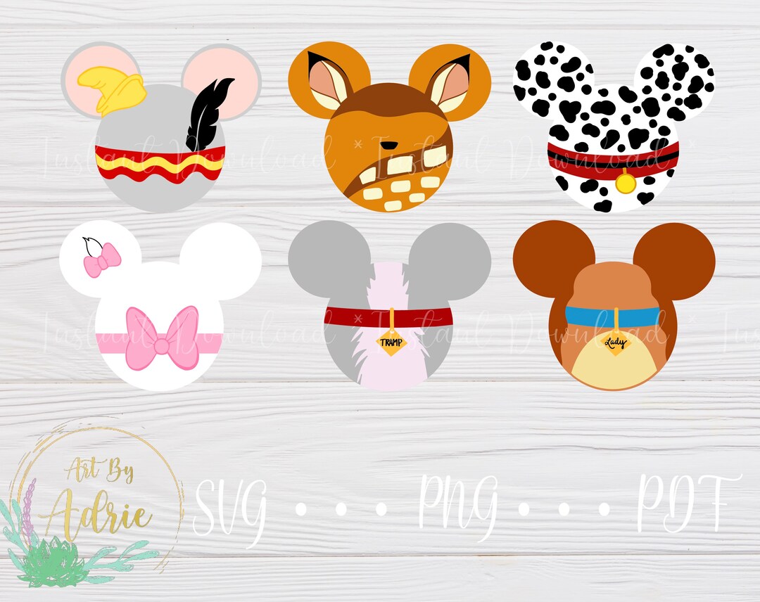Mouse Shaped SVG Set | Animal Collection | Animal Characters | Digital ...