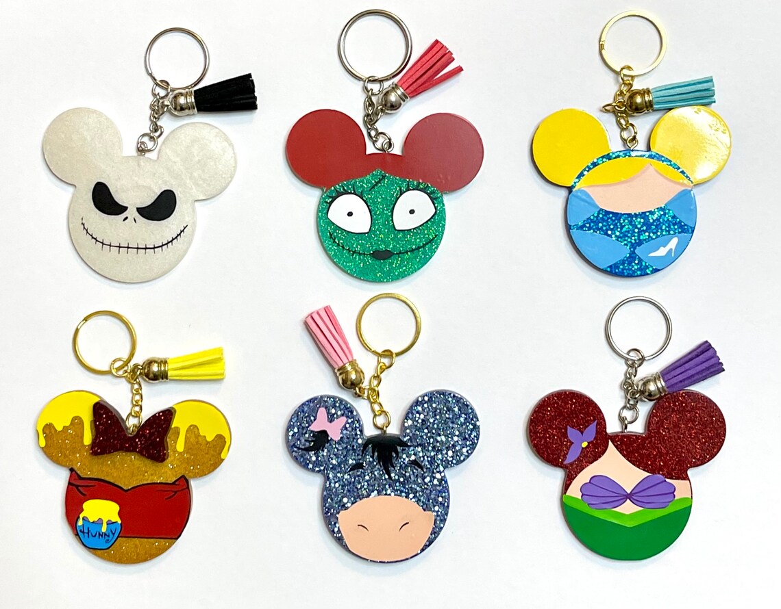 Custom Handmade Mouse Shaped Keychain Custom Character | Etsy