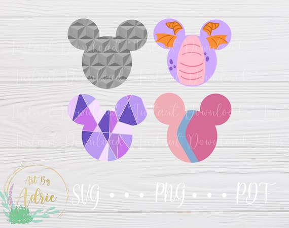 Mouse Shaped SVG Set Parks Inspired Digital Download Files - Etsy
