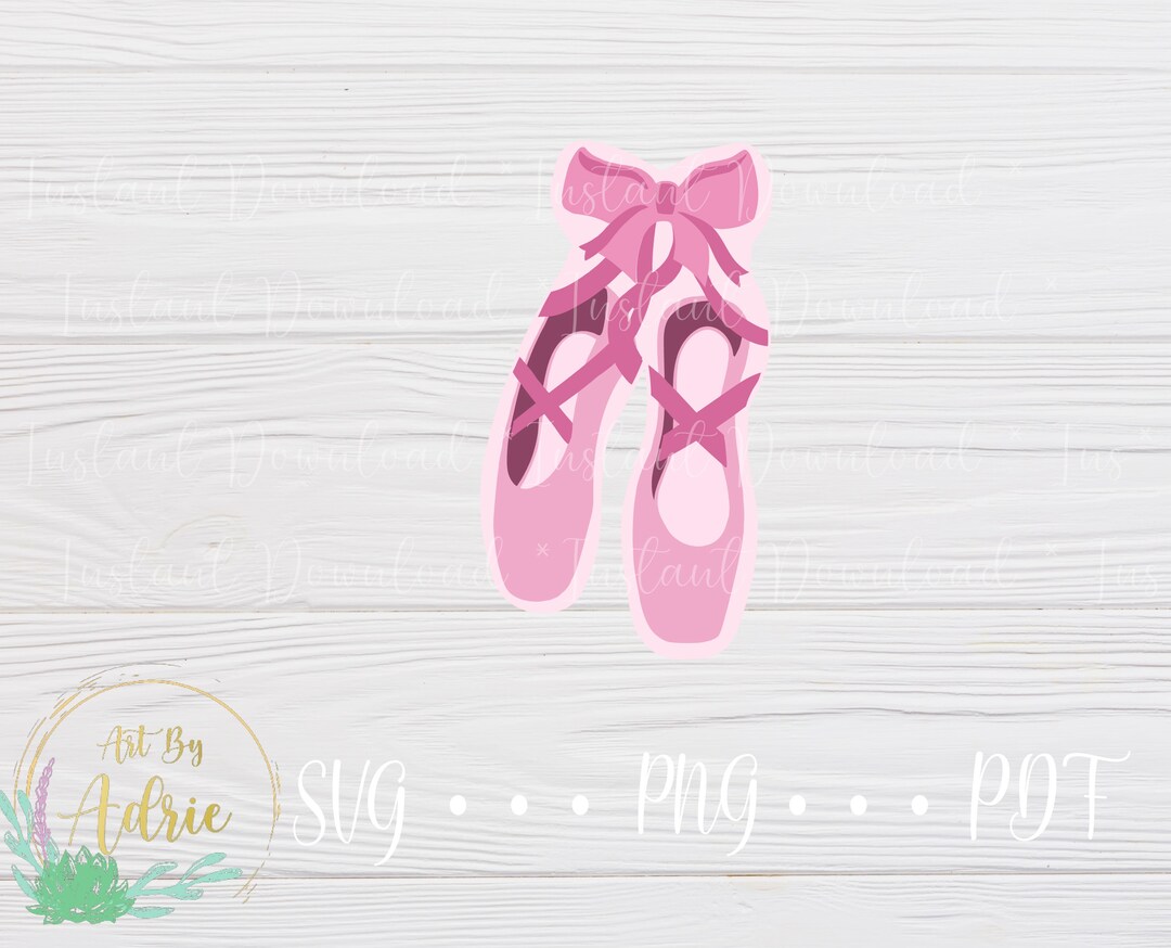 Pointe Shoe SVG Digital Download Files Custom for - Etsy