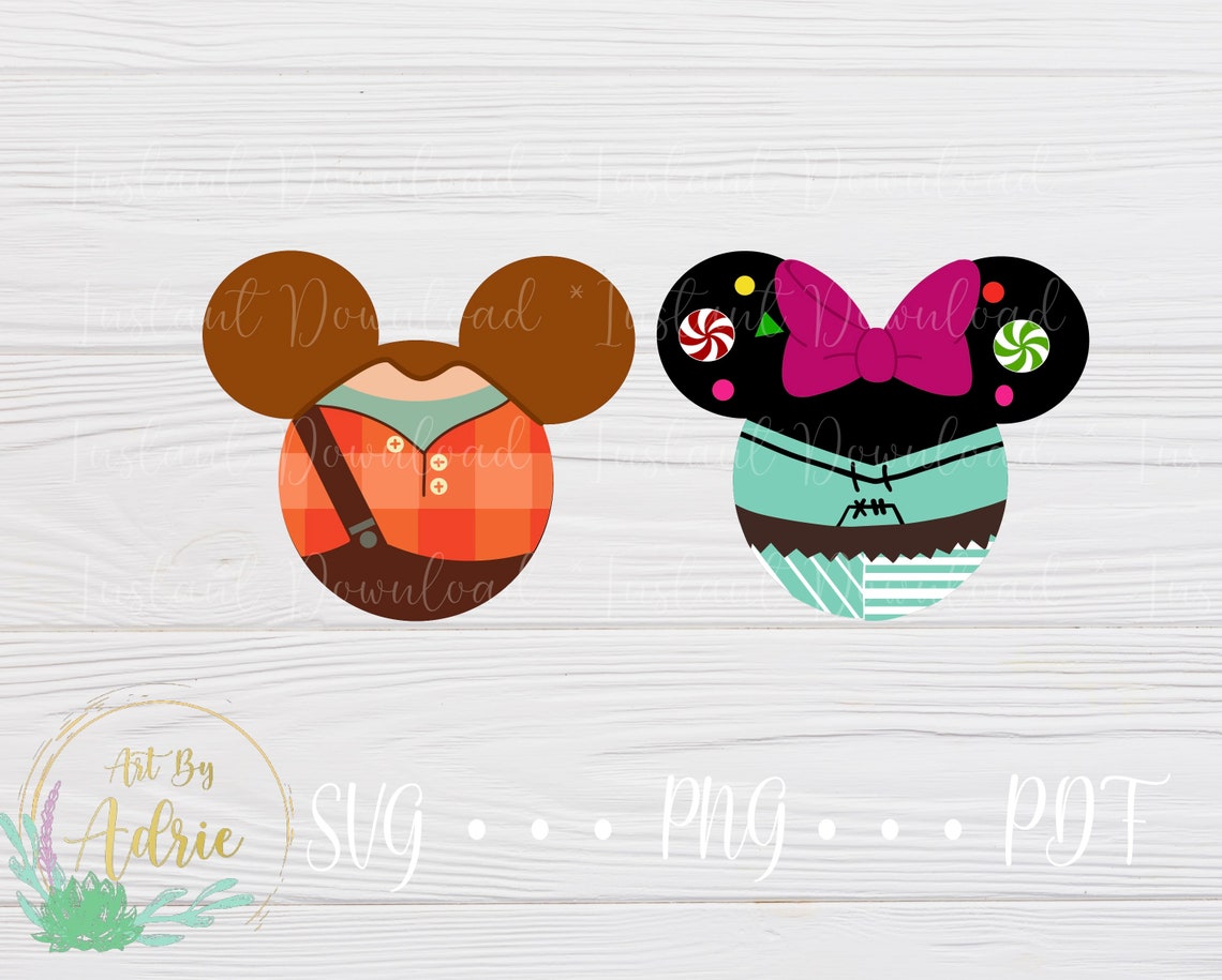 Mouse Shaped SVG Set Candy Girl Set Digital Download Files - Etsy