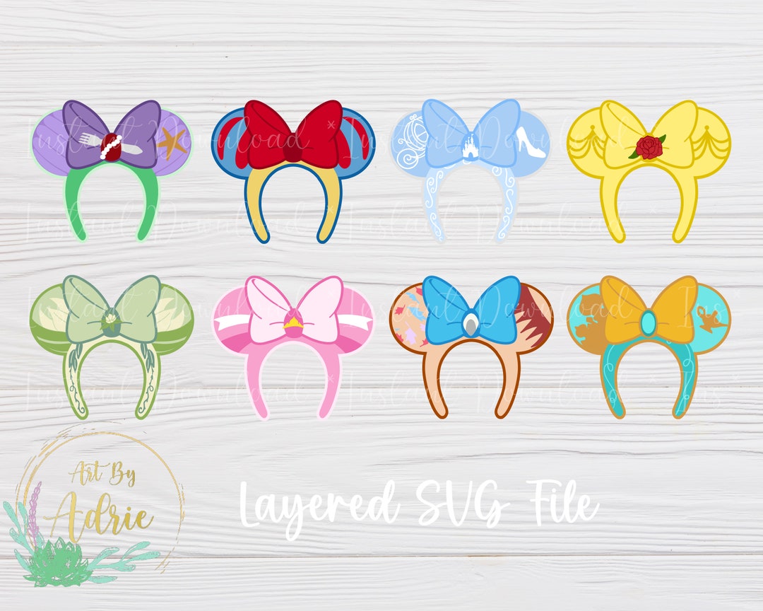 Princess Inspired Headband SVG | Layered Digital File | Fairy Tale ...