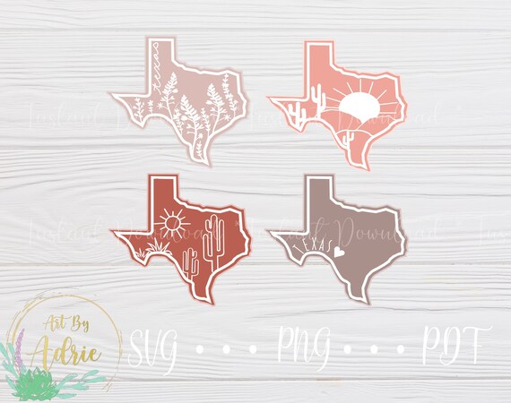 Texas Shaped SVG Set Custom Personalized SVG State | Etsy