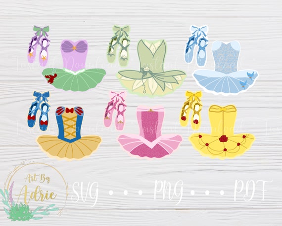 Princess Ballet SVG Set Classic Ballerina Tutu Pointe Shoes - Etsy Canada